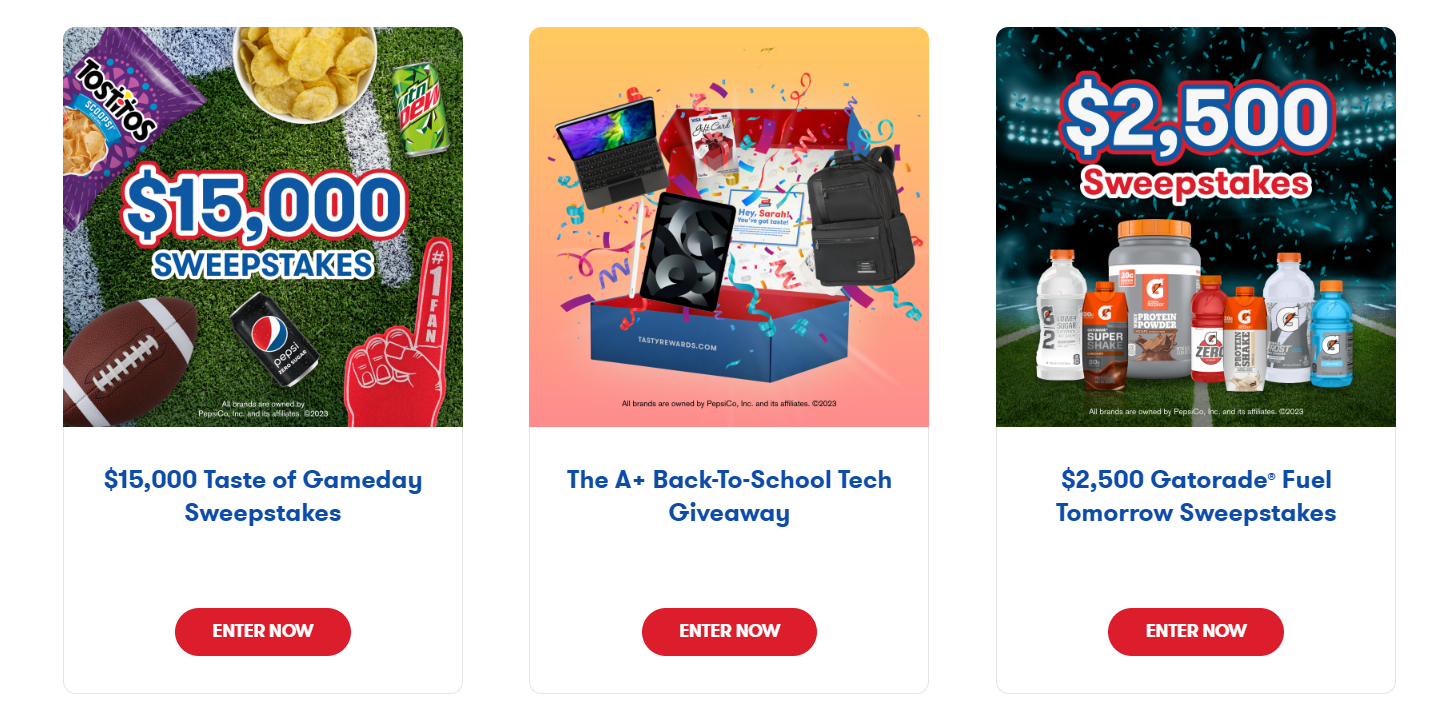 Be the Next Tasty Rewards Sweepstakes' Winner! - TotallyFreeStuff